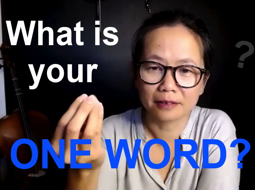 What is your ONE WORD? - Smart String Teacher