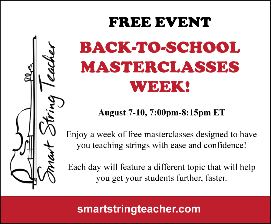 Free Back-to-School Masterclasses! - Smart String Teacher